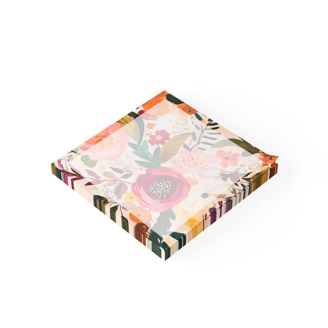 Floral Post-it Notes 3x3 | Custom Sticky Notes for Teachers & Office ...