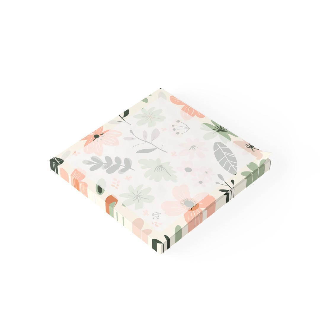 Floral Post-it Notes 3x3 | Soft Pastel Botanical Sticky Notes | Cute ...
