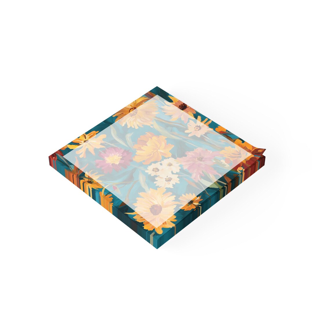 Teal Floral Post-it Notes 3x3 | Custom Sticky Notes for Teachers ...