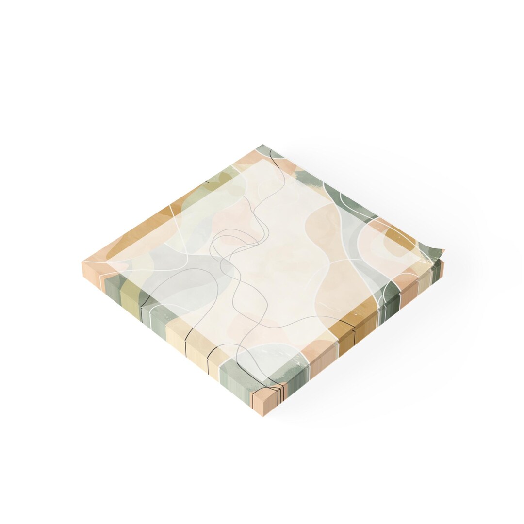 Abstract Neutral Post-it Notes 3x3 | Earth Tone Sticky Notes | Modern ...