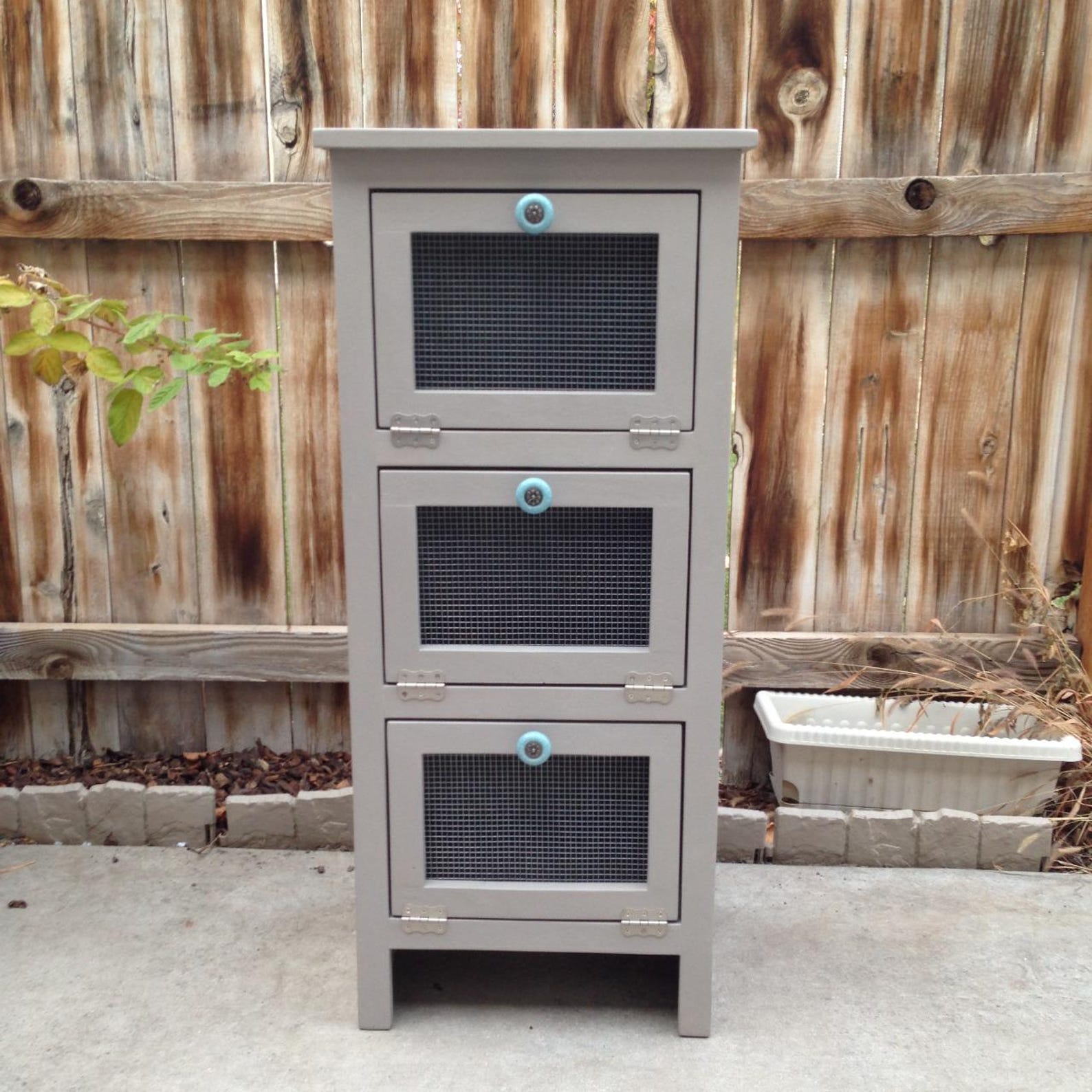 DIY Vegetable Bin Cabinet Plan • Rustic Kitchen Pantry Storage ...