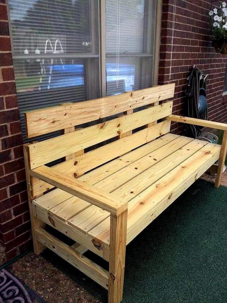 2x4 Wooden Bench Build Plan, Woodworking Plans, Outdoor Bench Plan ...