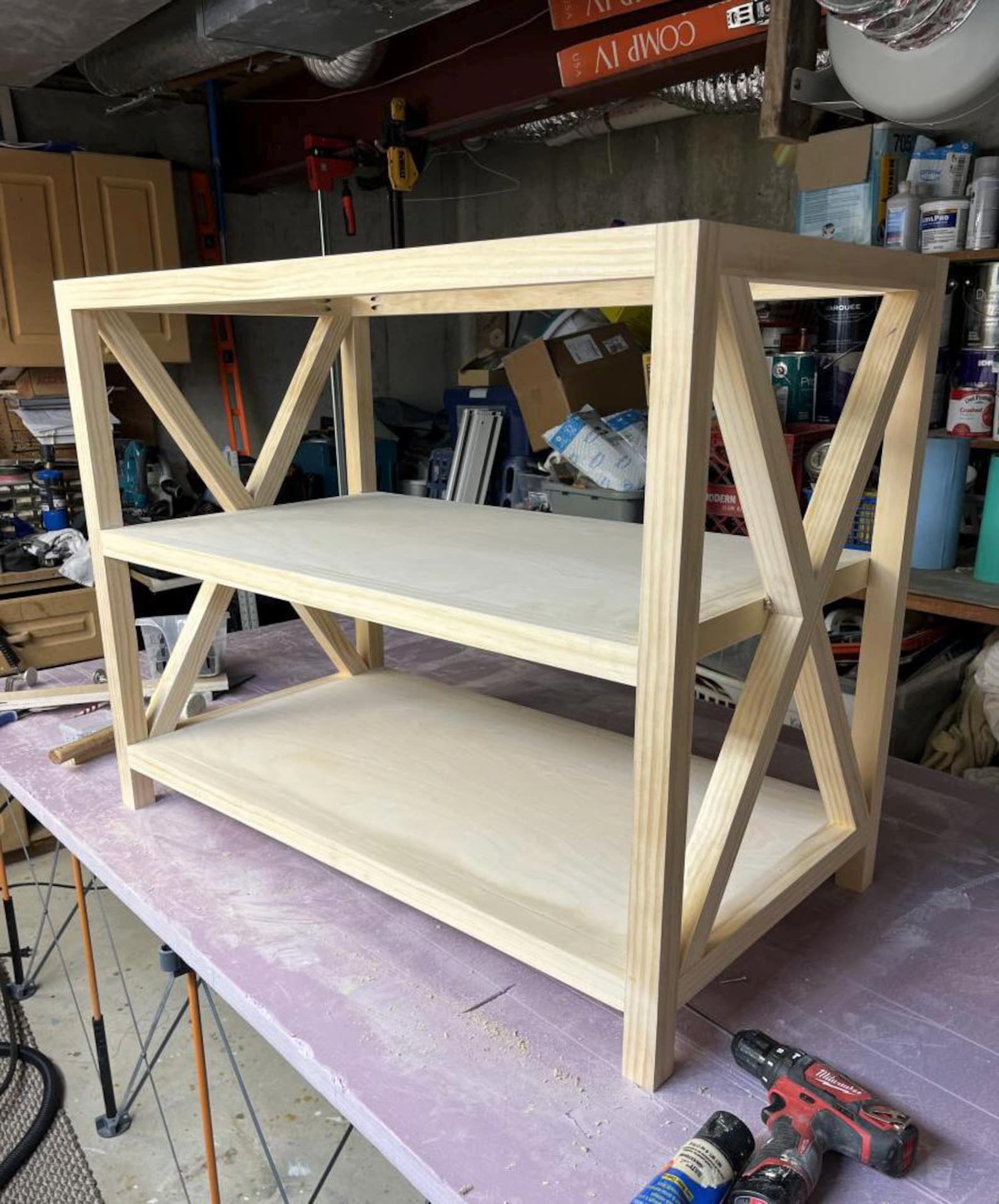 Rustic X Console Table Build Plan: DIY Farmhouse Decor (PDF Pattern) - Etsy