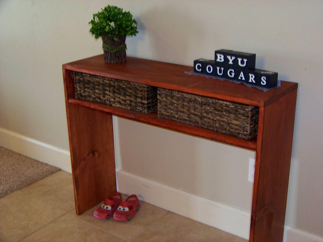 DIY Narrow Console Table Build Plan: Living Room Storage (PDF File) - Etsy