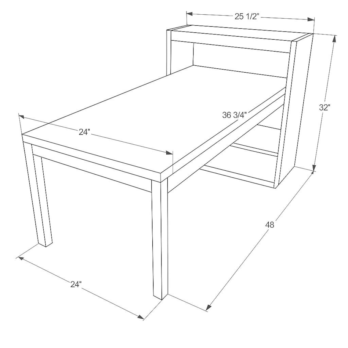 Kids Art Table Building Plan PDF | DIY Craft Desk With Storage ...
