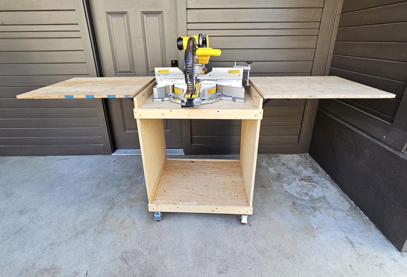 Mobile Miter Saw Table Plans: Rolling DIY Workstation (PDF Download) - Etsy