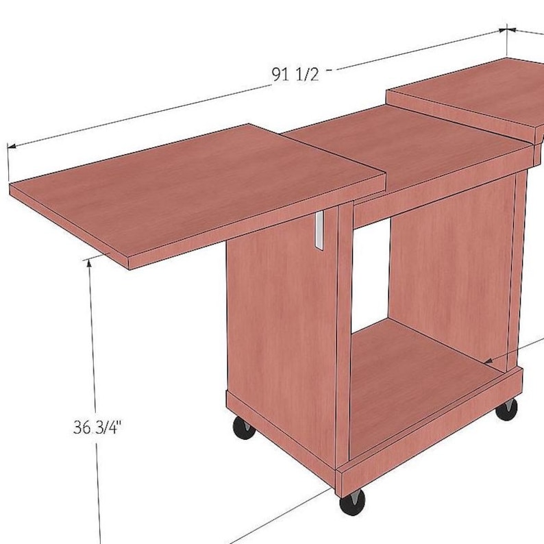 Mobile Miter Saw Table Plans: Rolling DIY Workstation (PDF Download) - Etsy
