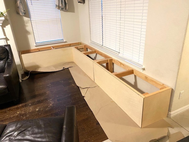 DIY Corner Bench Plan: Kitchen Banquette With Storage (PDF Pattern) - Etsy