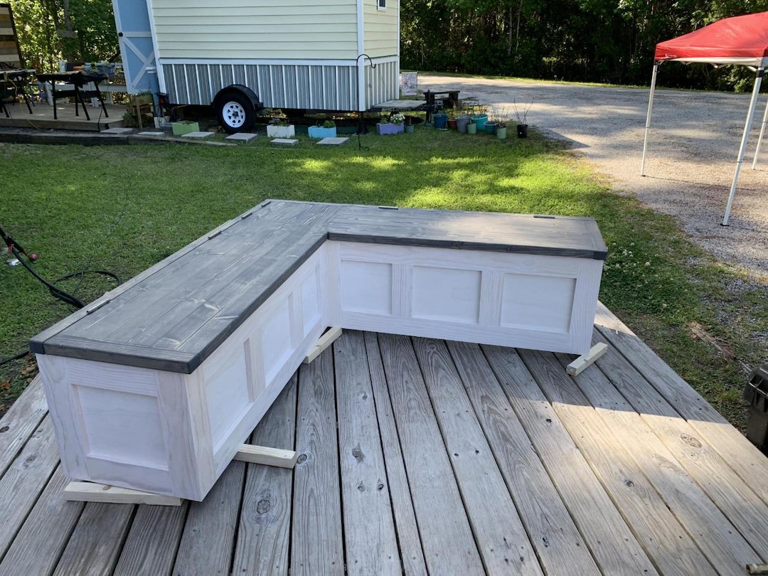 DIY Corner Bench Plan: Kitchen Banquette With Storage (PDF Pattern) - Etsy