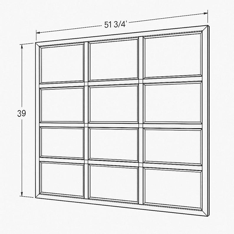 DIY Grid Mirror Build Plan: Modern Industrial 12-panel Mirror (PDF) - Etsy
