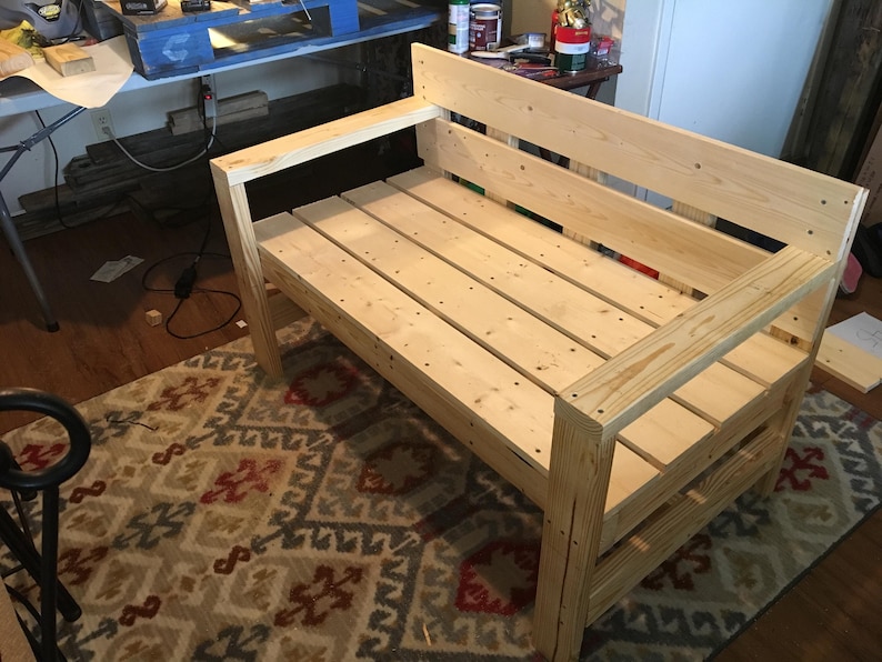 2x4 Wooden Bench Build Plan, Woodworking Plans, Outdoor Bench Plan ...