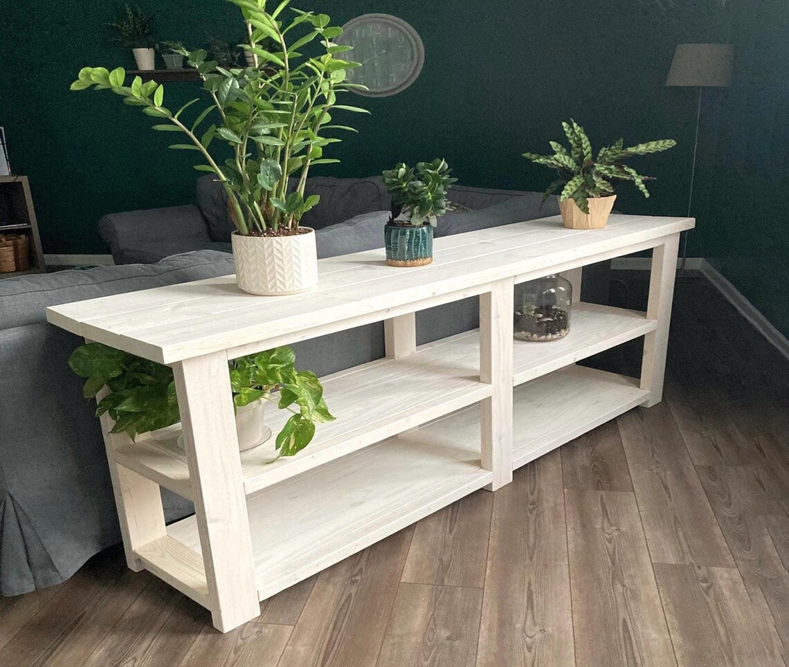 Wooden Console Table Plan- Outdoor Tv Unit Build Plan, Potting Table ...