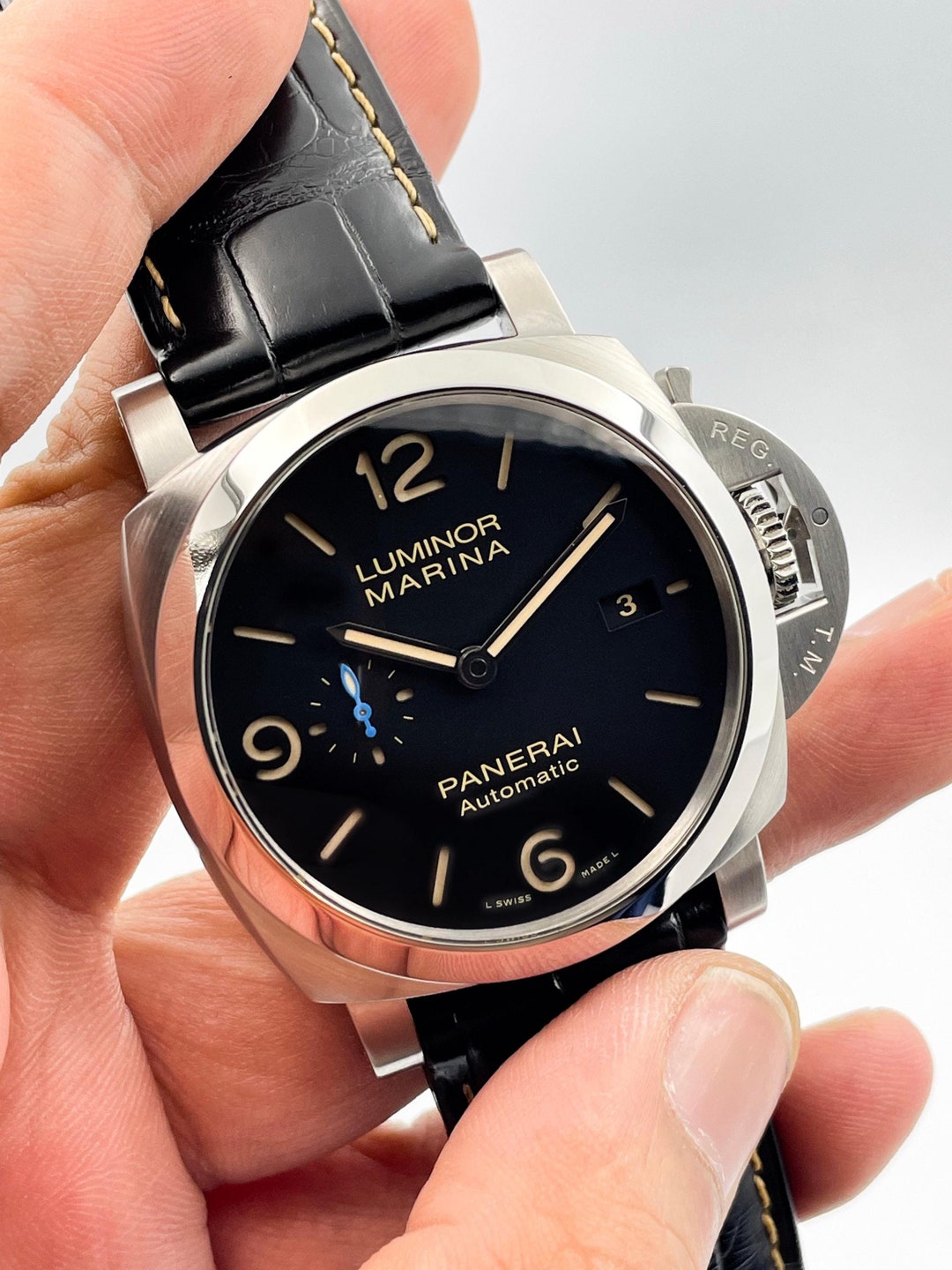 Panerai Luminor Marina 1950 44mm Black Dial PAM01312 Men's Watch - Etsy