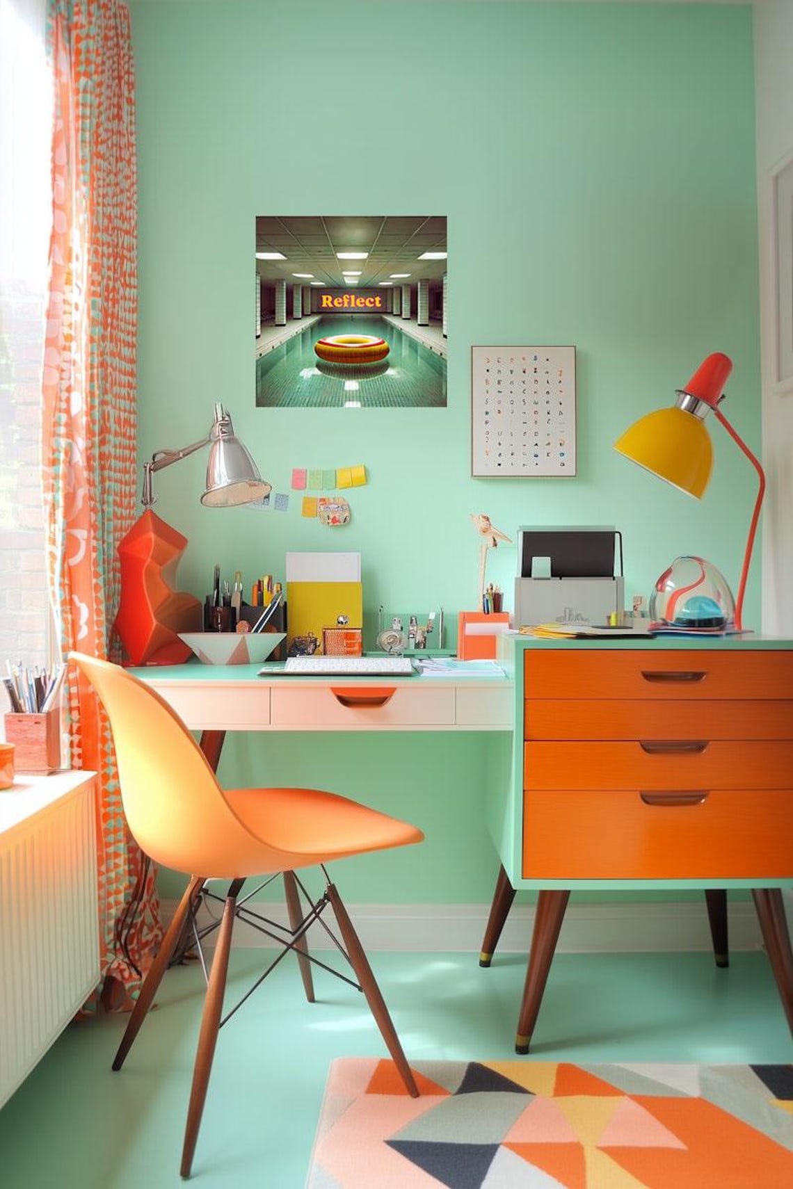 Retro Pool Float ‘reflect’ Canvas Wall Art – Liminal Space Decor ...