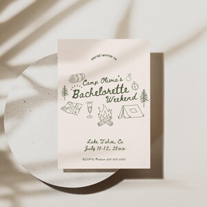 Camp Bachelorette Invitation Camp Bach Itinerary Bachelorette Party ...