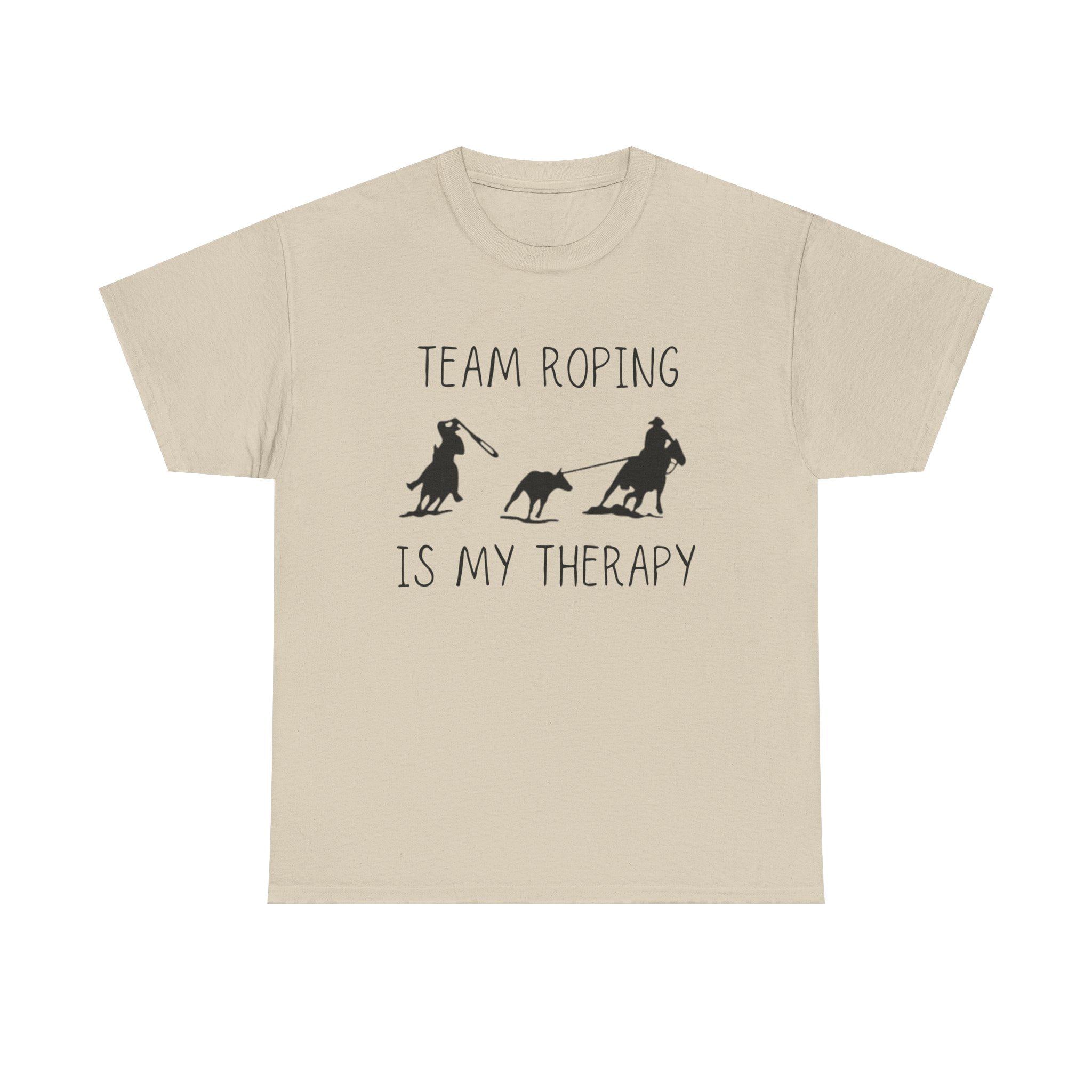 Team Roping Therapy Tee | Unisex Heavy Cotton Shirt, Fun Gift for Horse ...