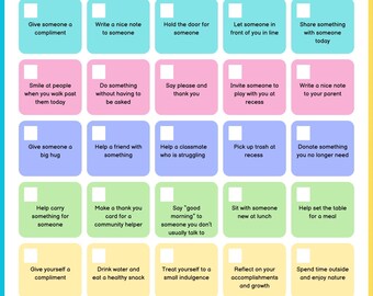 PDF File 30 Days of Kindness Tracker Printable Download - Etsy