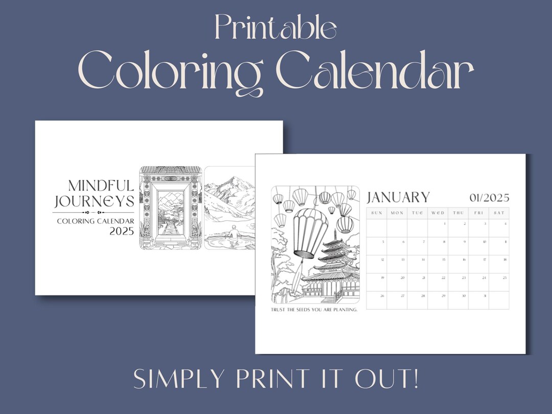 2025 Mindful Journeys – Printable Calendar With Inspirational Quotes ...