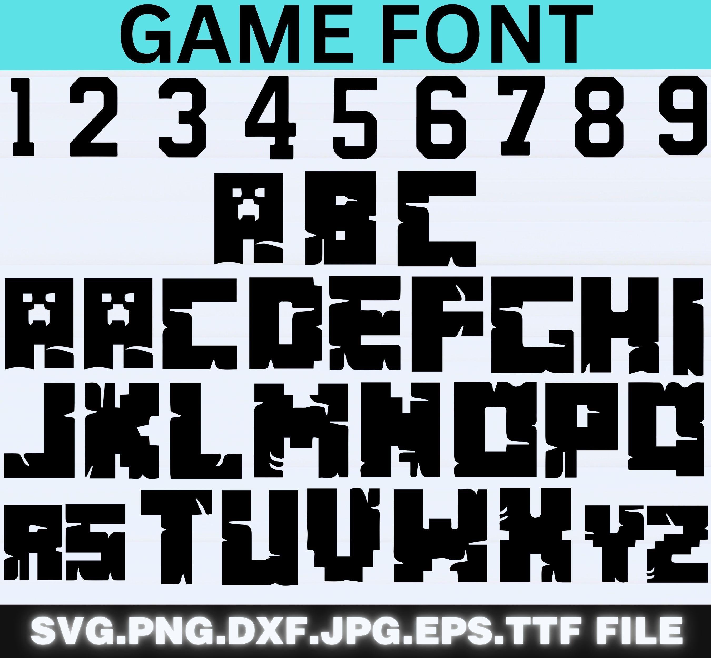 Minecraft Font Svg Bundle, Gamer Font Svg, Gamer Font Alphabets Svg ...