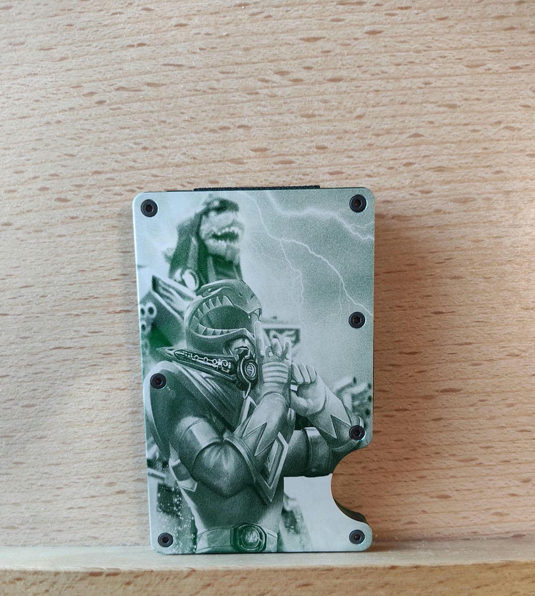 Mighty Morphin Power Rangers Engraved Minimalist Wallet W/ Money Clip ...
