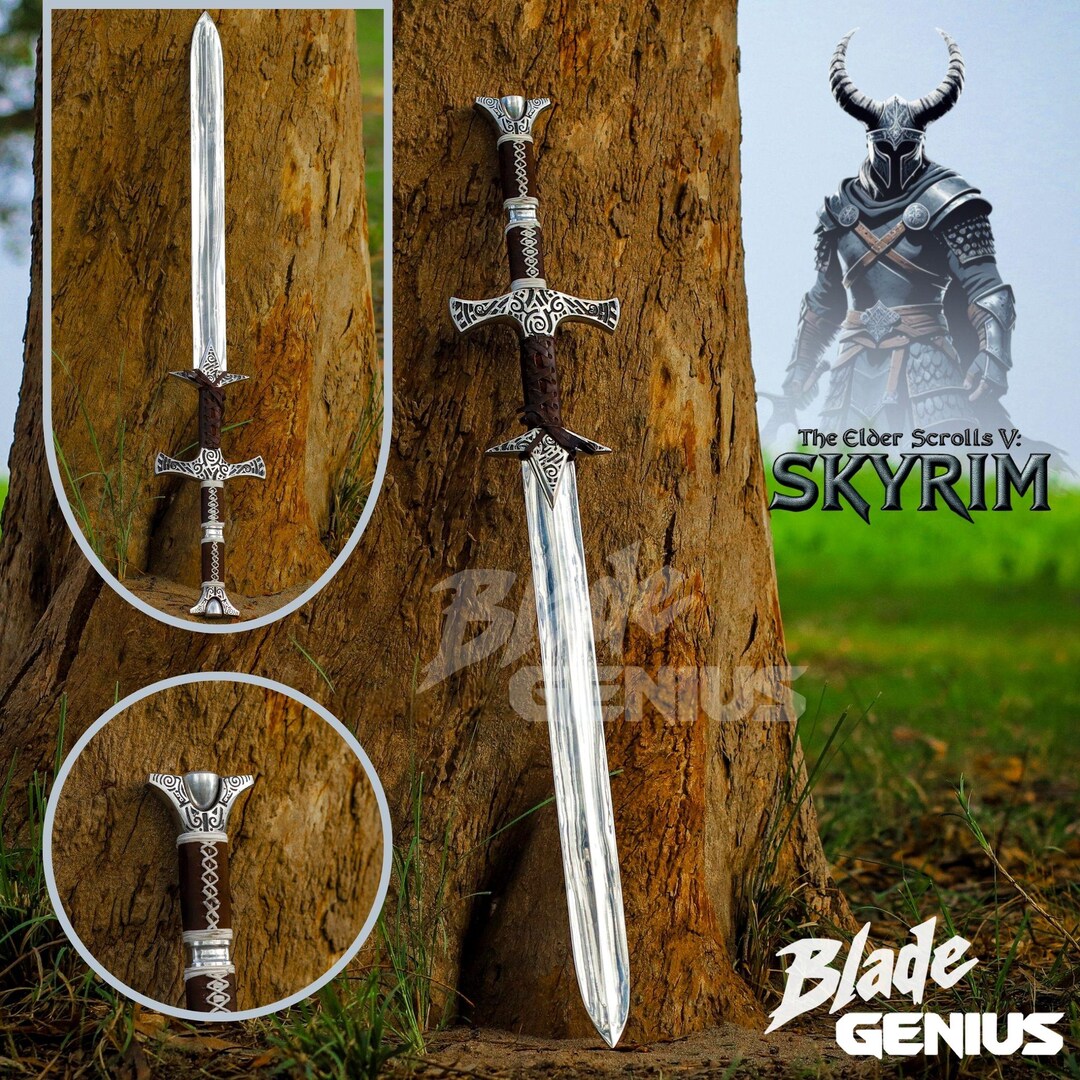 Hand-forged Skyrim Sword Replica: Elder Scrolls Collectible With ...