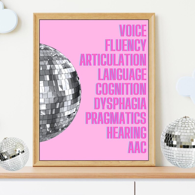 Set of 12 Retro Preppy Speech Therapy Room Wall Art, SLP Posters ...