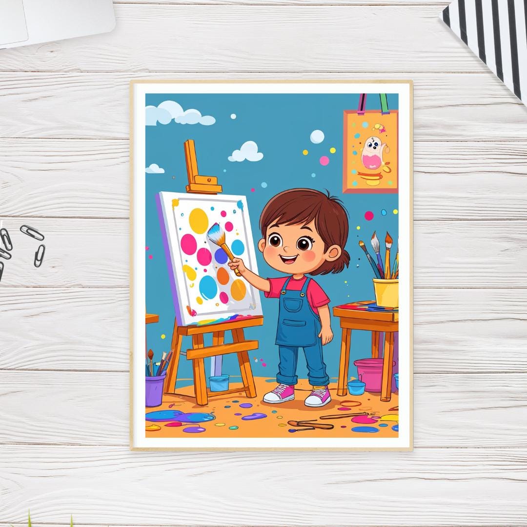 Artist Coloring Page for Kids – Creative Career | Printable PDF | Arts ...