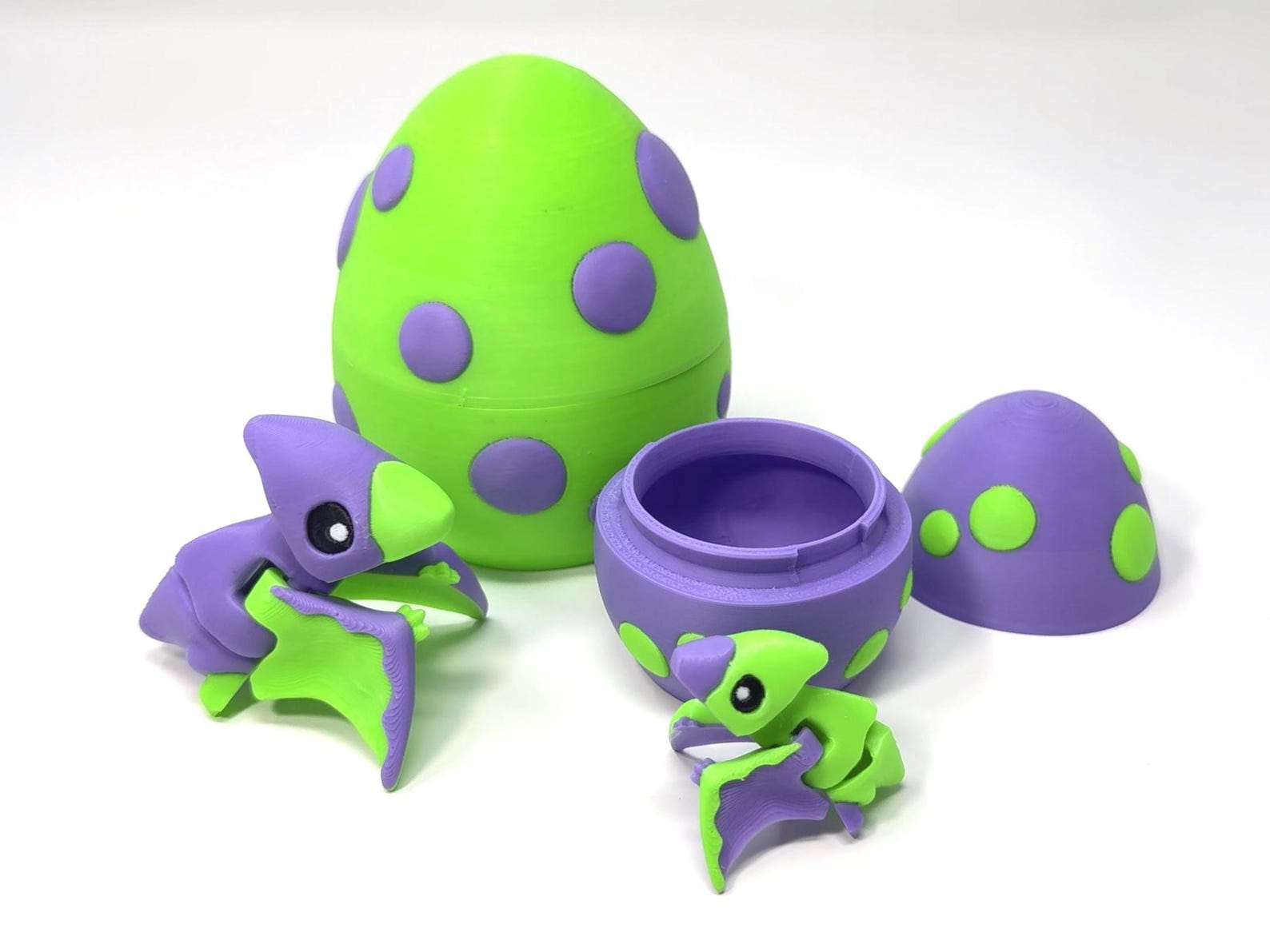 Pterodactyl Dinosaur Toy | 3D Printed Articulated Dino | Optional Egg ...