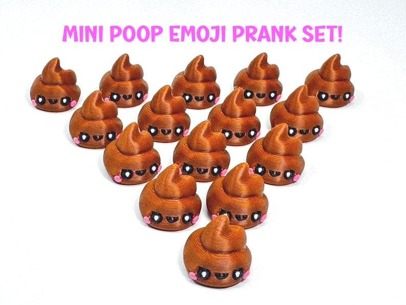Mini Poop Emoji Prank Toys – Bulk Set of 25+ | Funny Hide & Seek Gag ...