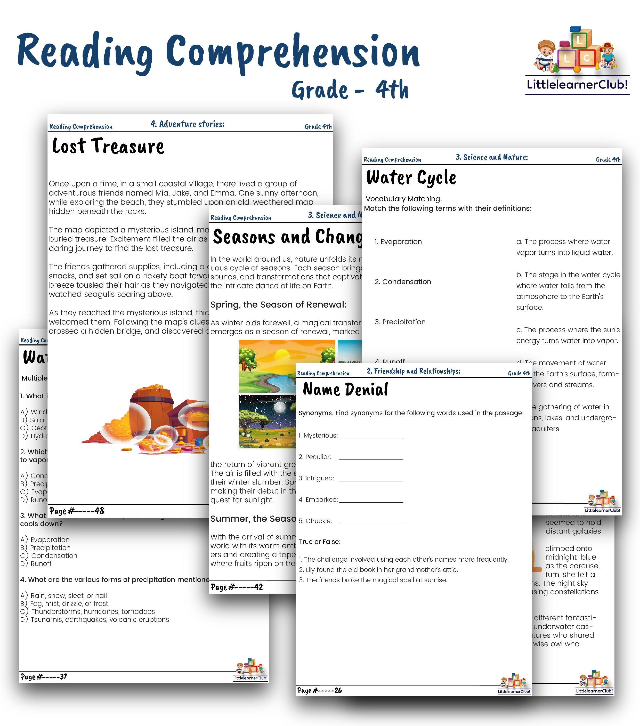 Reading Comprehension Worksheets – Homeschool 4th Grade (printable PDF ...