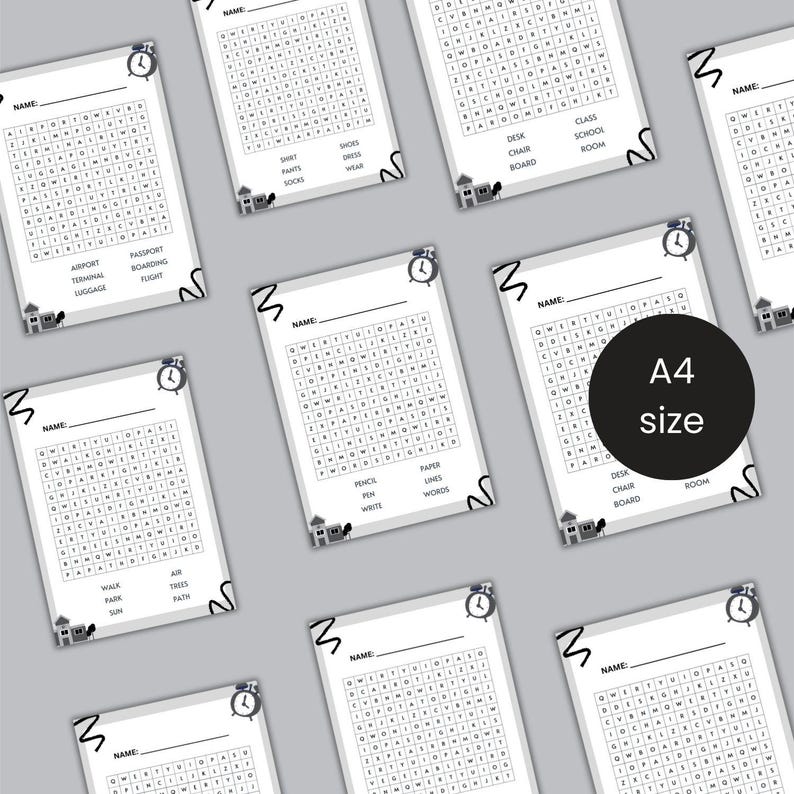 Word Search Printable Pages for Kids - Birthday Party Games ...