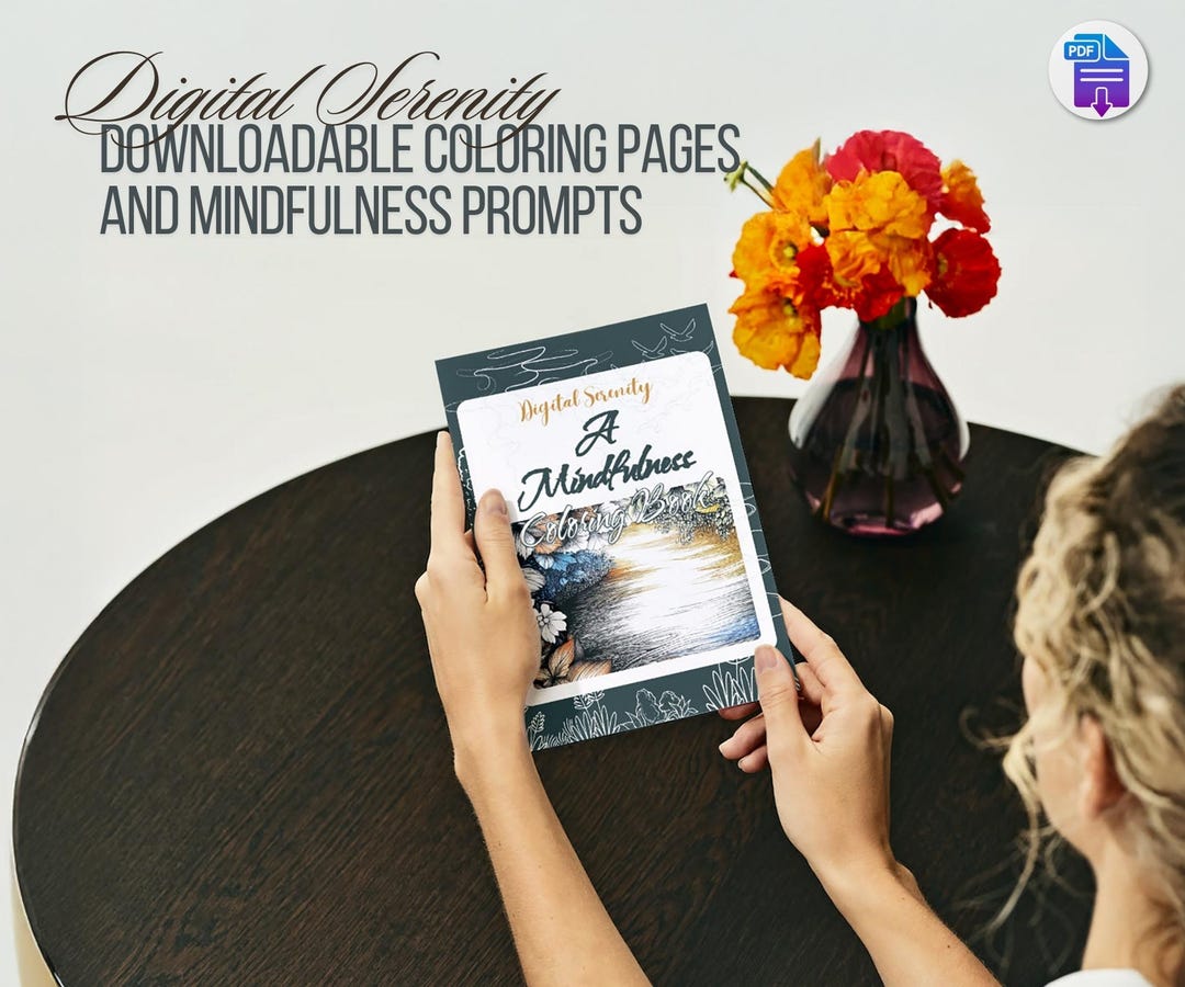 Mindfulness Coloring Book: Digital Serenity With Prompts (digital ...
