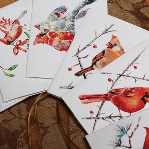 Boxed Holiday Cards, Cardinal Notecards, Boxed Note Card Set, Bird ...