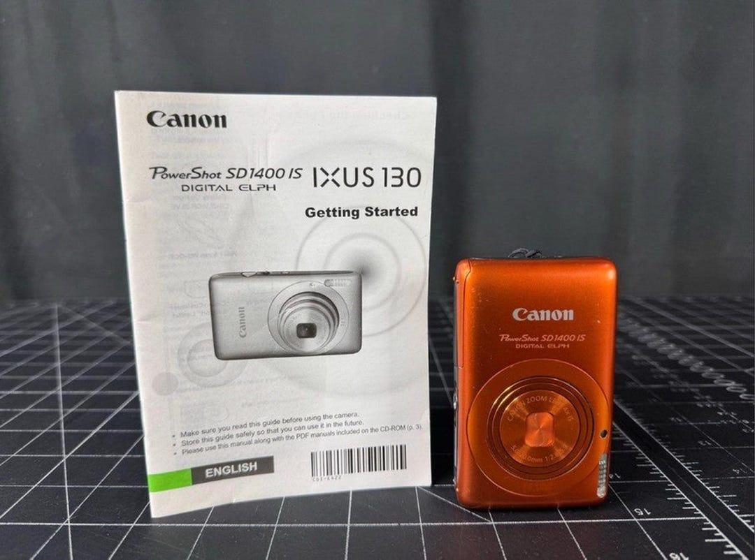 Canon Powershot Sd1400 is Orange 14.1mp 4X Zoom Compact Digital Camera ...