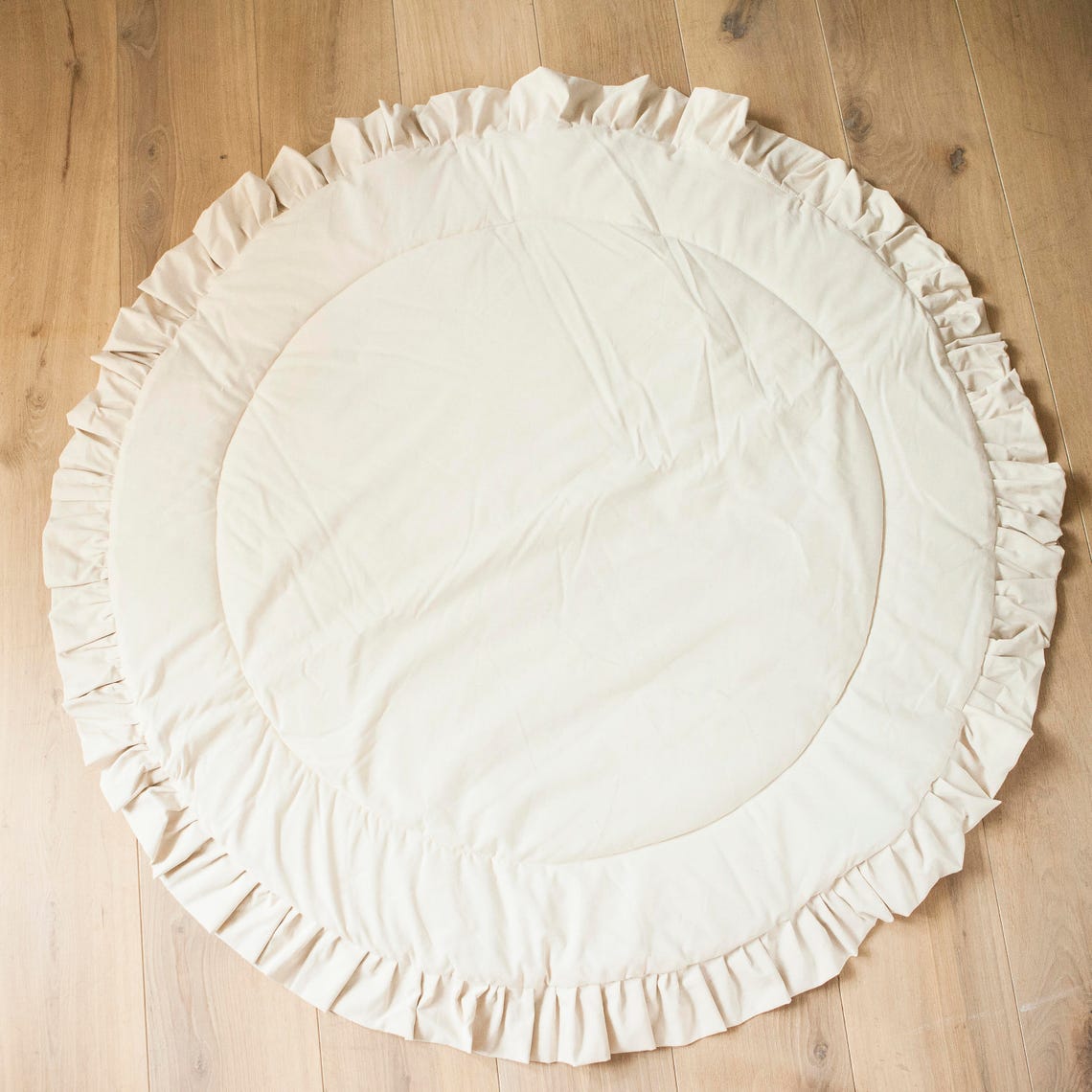 Round Baby Play Mat, Baby Floor Mat, Ruffle Decor Mat, Teepee Floor ...
