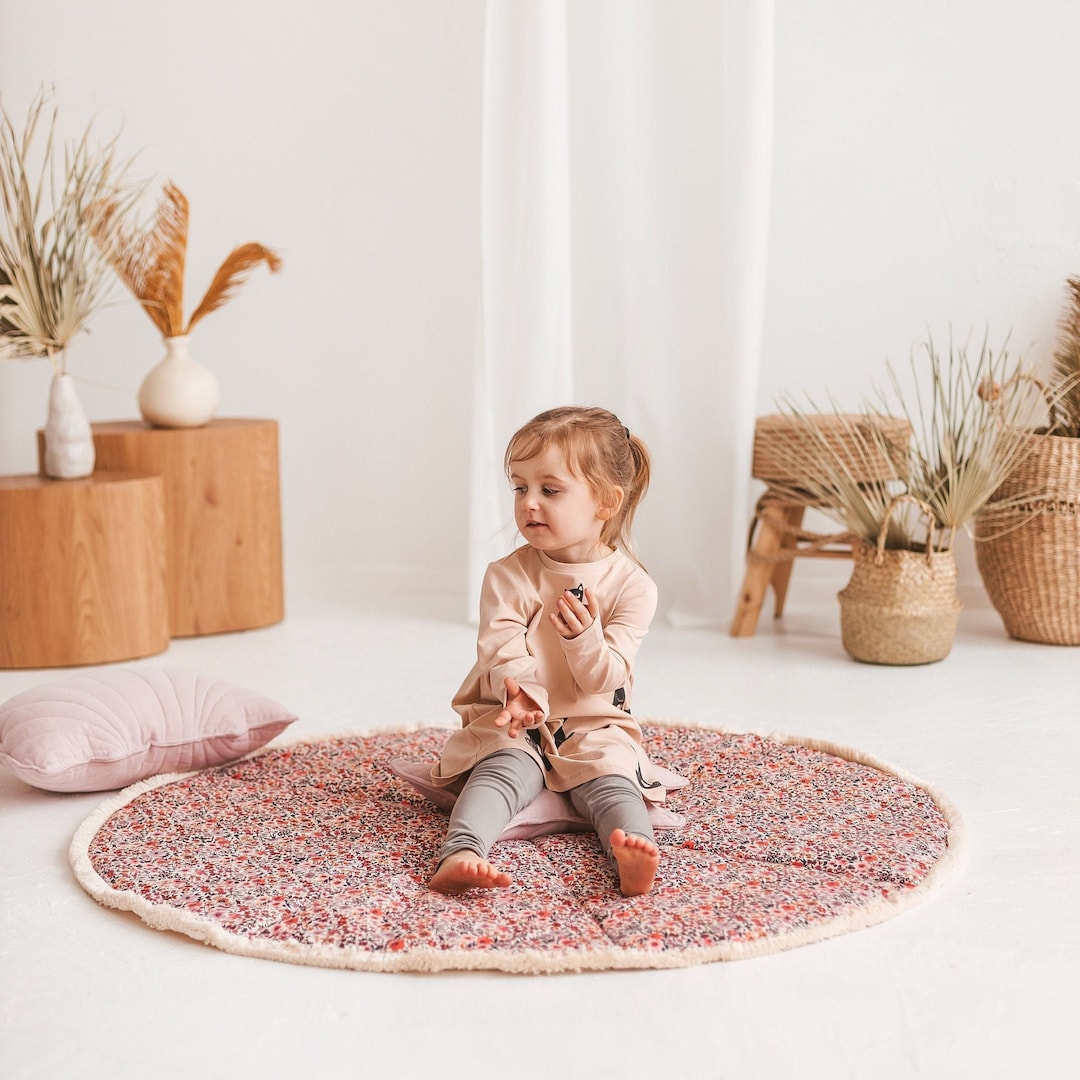 Floral Playmat for Kids Room Baby Activity Mat Nursery - Etsy
