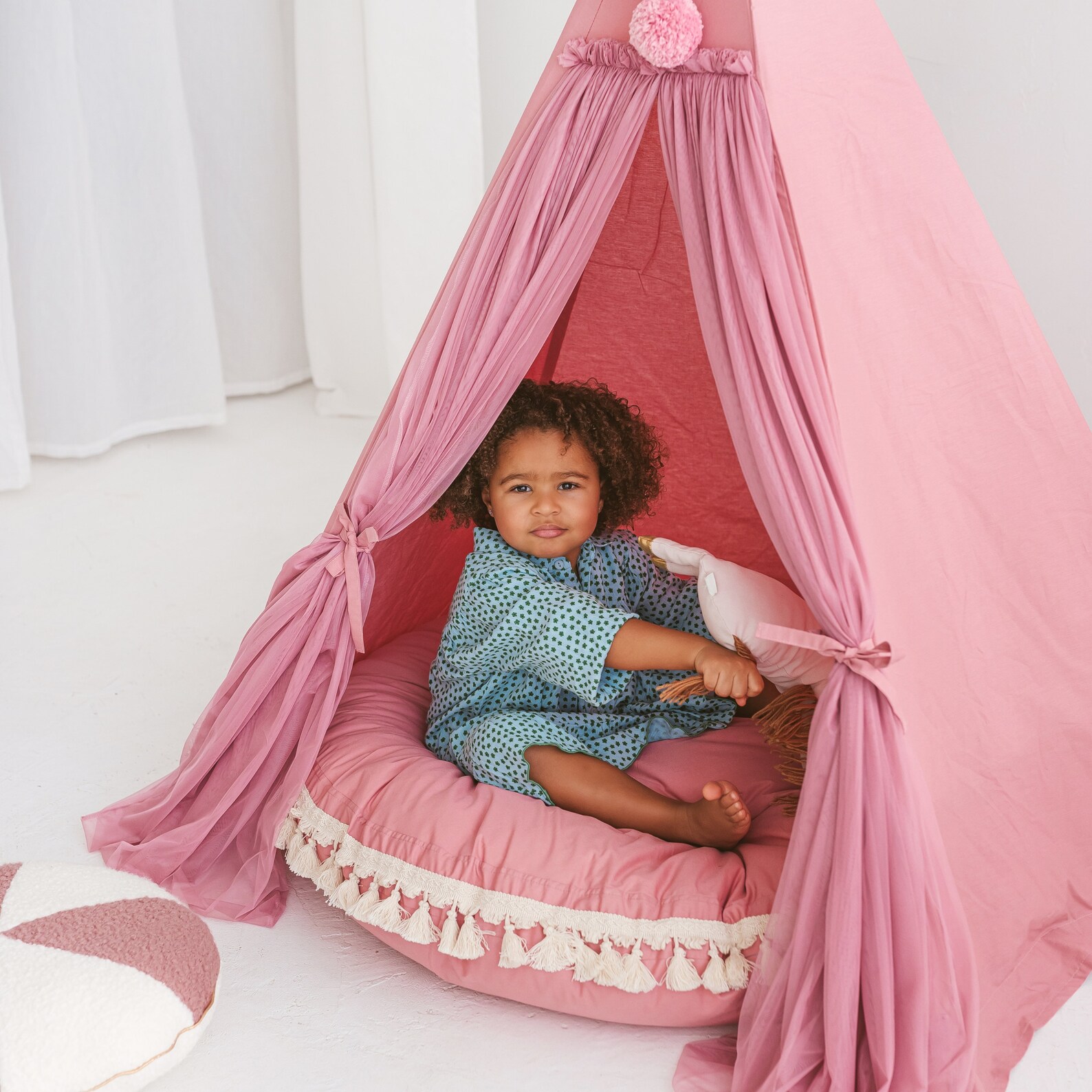 Teepee for Kids, Reading Nook Teepee, Kids Tent, Girl Pink Tent, Boho ...