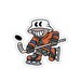 Hockey Player Die-cut Stickers, Vintage 90's Style Cartoons, Sports Fan ...