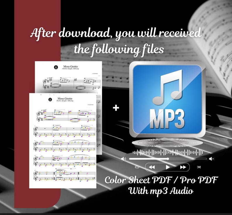 Moss Grotto – Hollow Knight: Silksong | Easy Piano Sheet Music (color ...