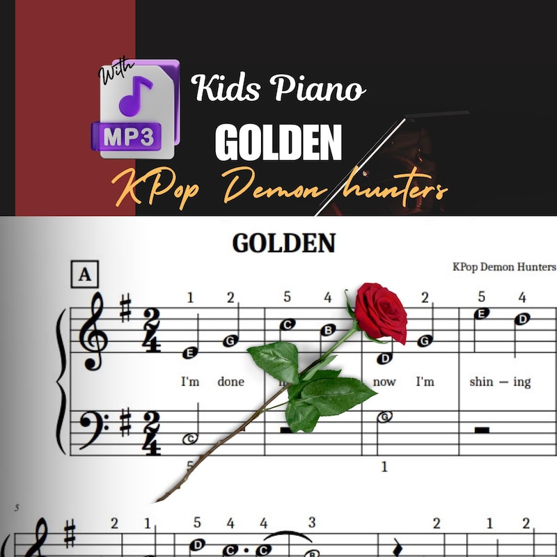 Kpop Golden Piano Sheet - Etsy UK
