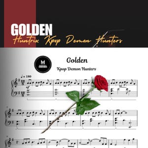 Golden kpop demon hunters piano - Etsy France