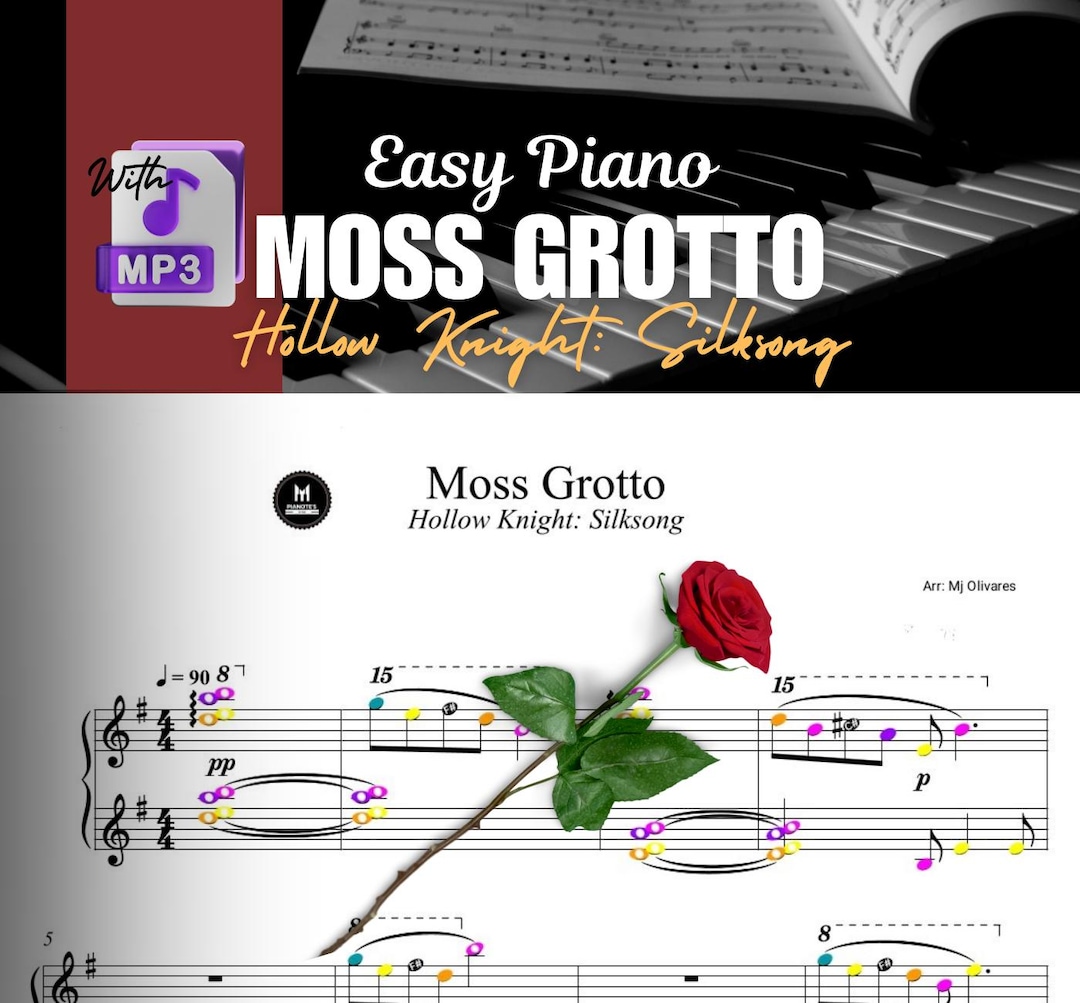 Moss Grotto – Hollow Knight: Silksong | Easy Piano Sheet Music (color ...