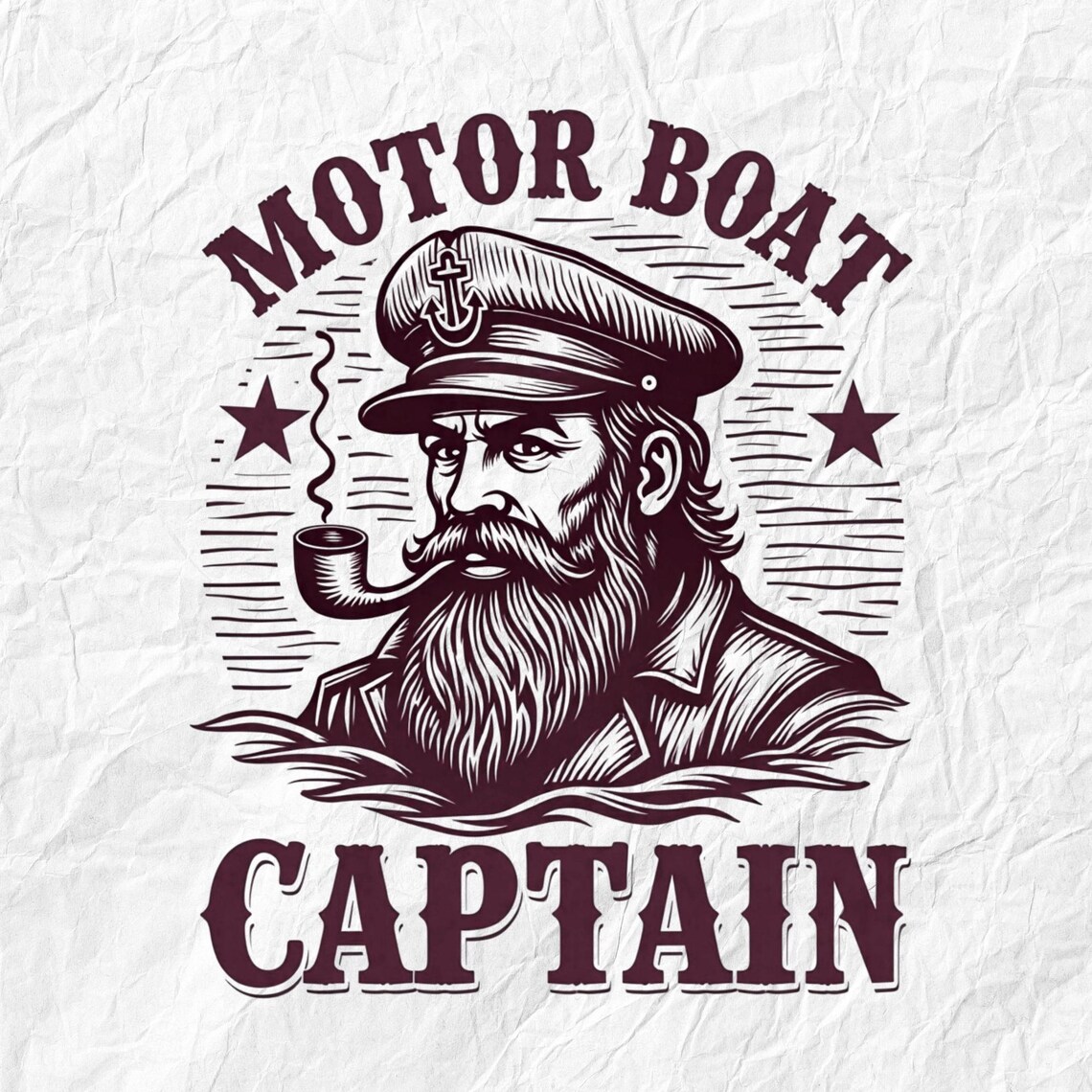 Cruise PNG Funny Motor Boat Captain, Vintage Blue PNG, Motor Boat ...