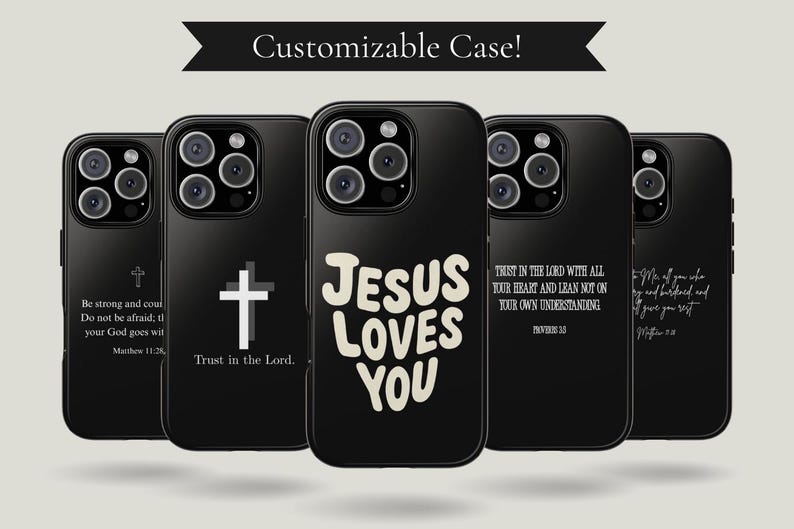 Customized Christian Phone Case With Bible Verse - Minimalist Scripture ...
