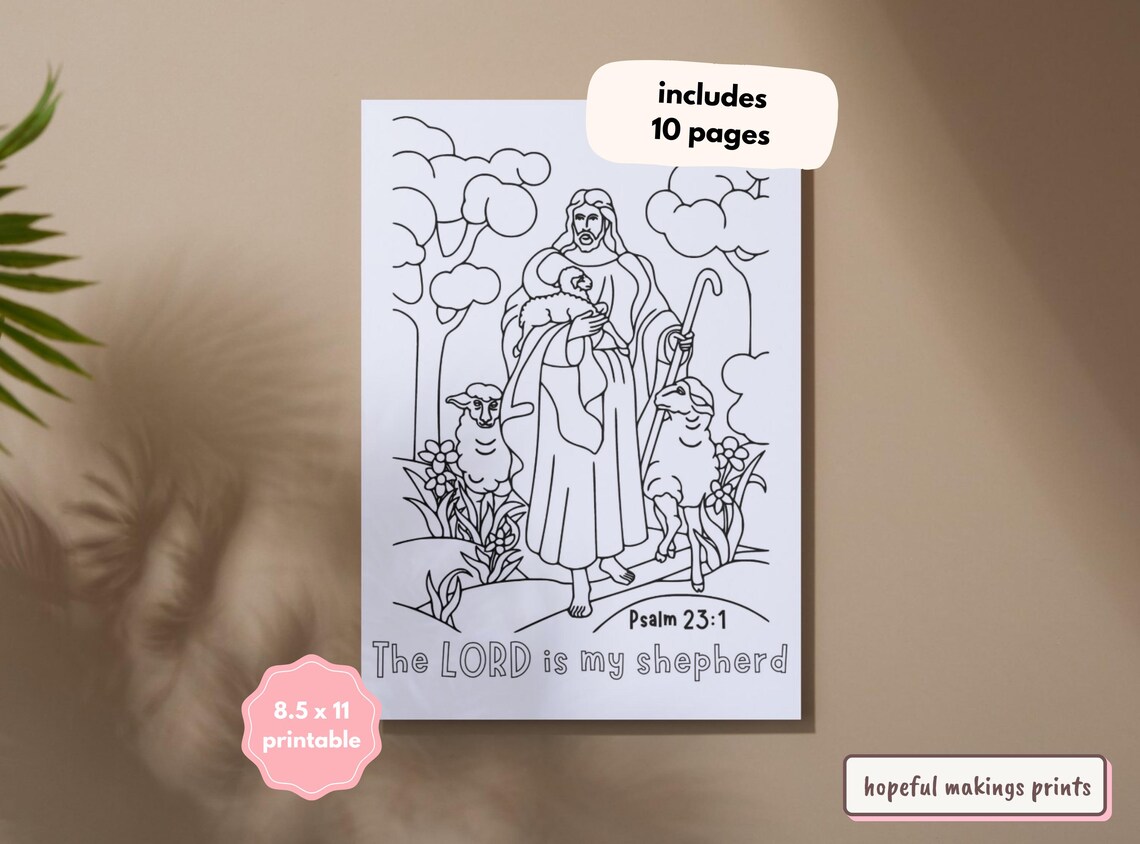 10 Page Christian Easter Coloring Bundle! | Digital Print Download ...