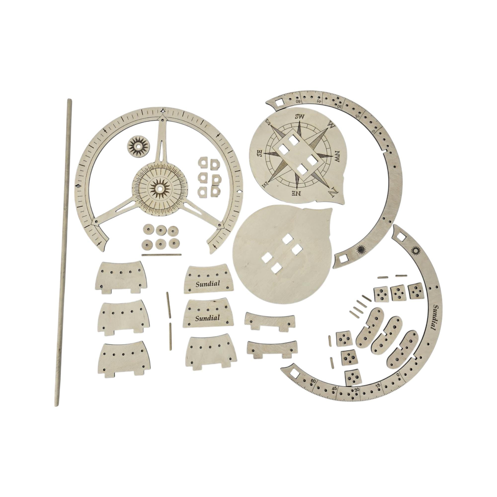 Digital Sundial Laser Cut Svg Dxf Cdr Ai – 3mm Plywood & Acrylic Clock ...