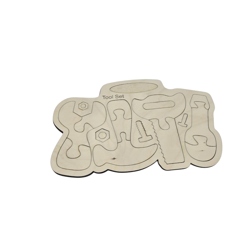 Tool Set Puzzle Template Svg Dxf Ai Cdr ‒ Educational Wooden Toy Design ...