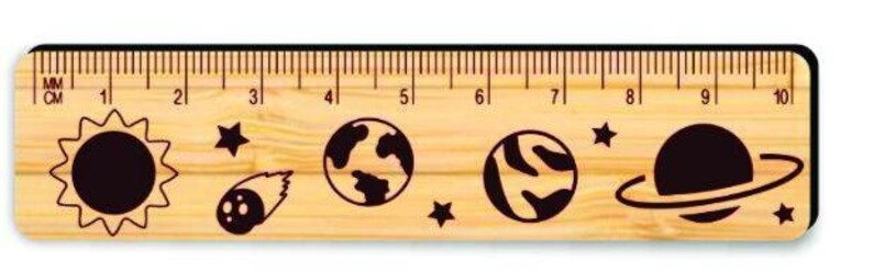 Personalized Wooden Ruler Set Custom Engraved School Supplies , Cdr ...