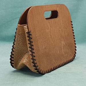 Laser Cut Wooden Handbag Template: DIY Purse Pattern (3mm Plywood ...