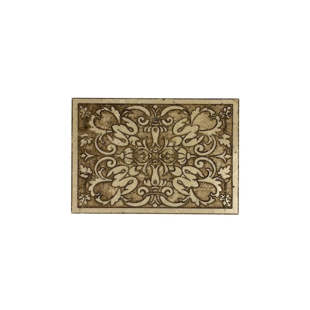 Fiona Light Marble Engraved Floral Decorative Liner - Etsy